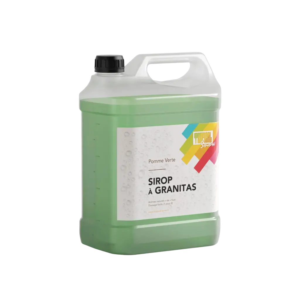 jarabe para granizados 5L Manzana verde | Sabor intenso y picante – Gelmix